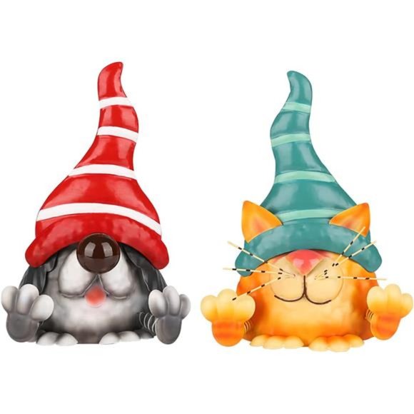 Accents | Animal Gnomes Garden Decorations Dog Sculptures Statue Metal ...